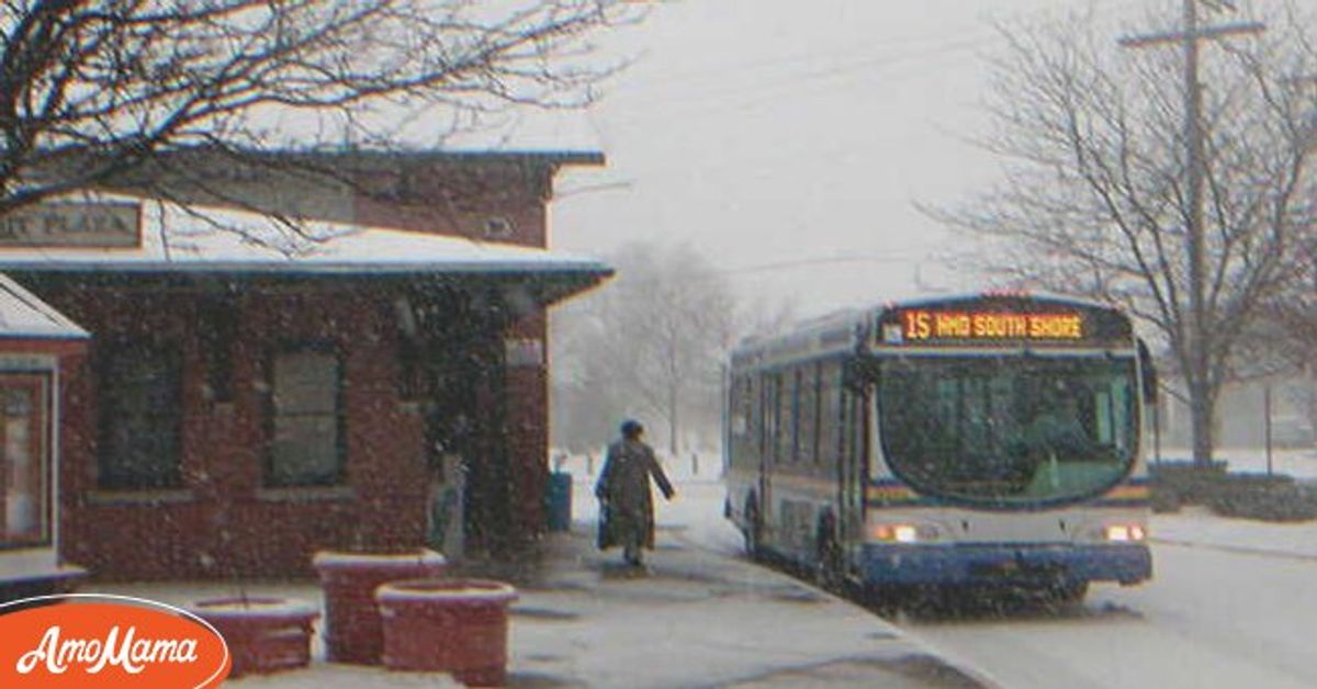 Every Day, Crying Old Lady Waits at Bus Stop and Walks Away When Bus ...